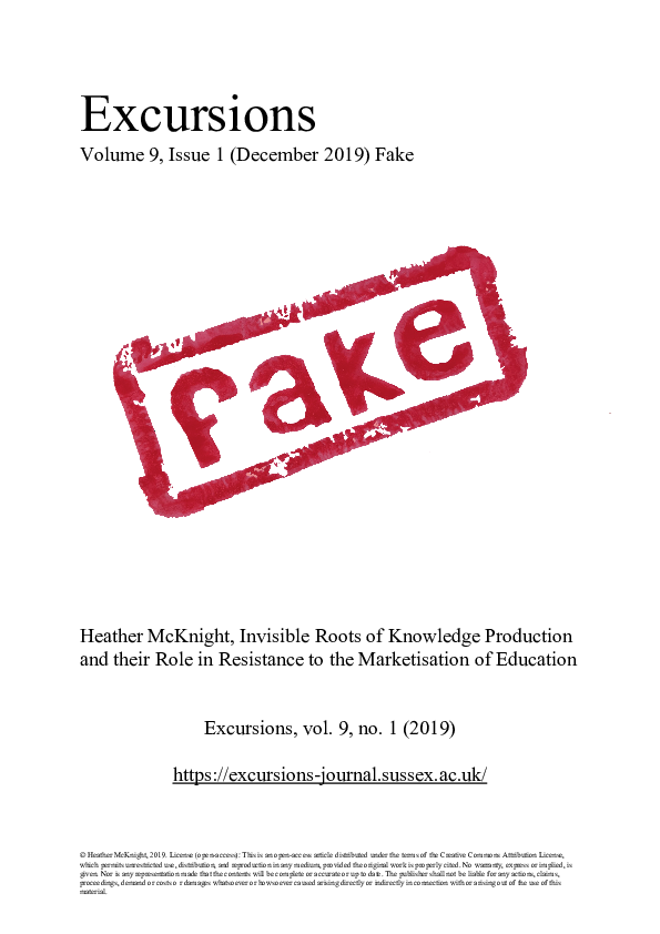 (PDF) Invisible Roots of Knowledge Production and their Role in ...