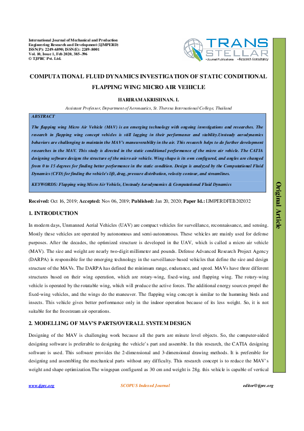Pdf Computational Fluid Dynamics Investigation Of Static Conditional