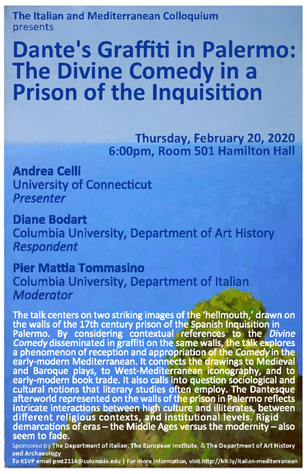 (PDF) Andrea Celli, Dante's Graffiti in Palermo. The Divine Comedy in a ...