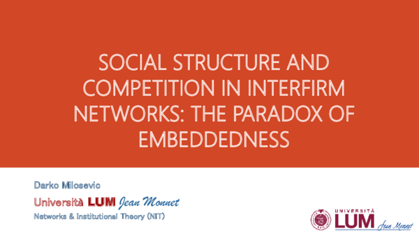(PPT) Social structure and competition in interfirm networks: The ...