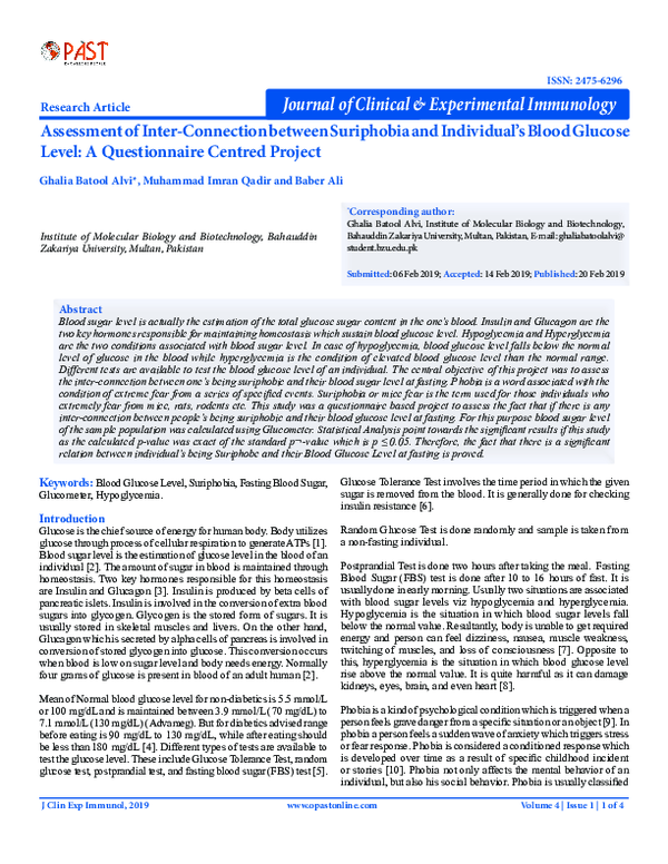 Assessment of Inter-Connection between Suriphobia and Individual's ...