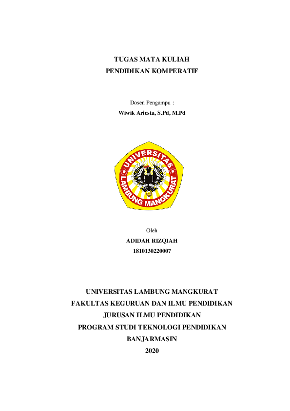 (PDF) TUGAS MATA KULIAH PENDIDIKAN KOMPERATIF