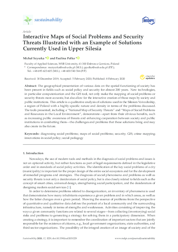 (PDF) Interactive Maps of Social Problems and Security Threats ...