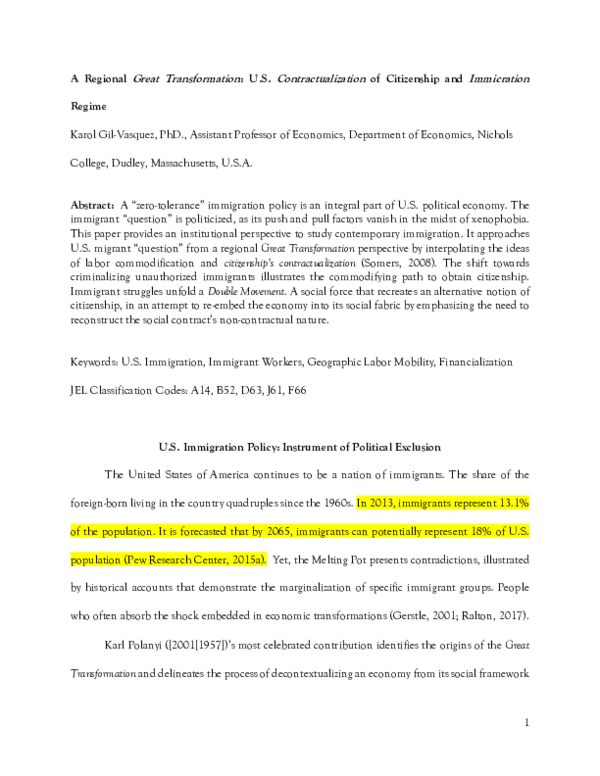 (DOC) A Regional Great Transformation: U.S. Contractualization of ...