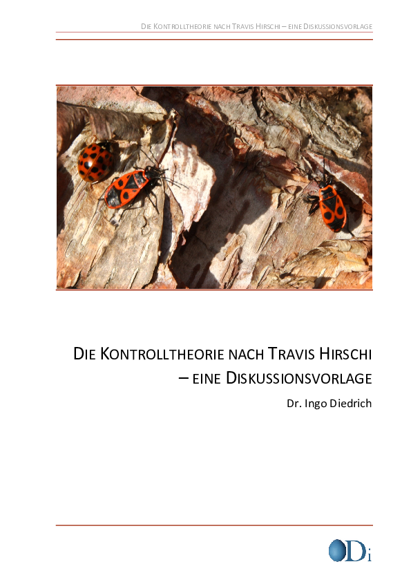 (PDF) Die Kontrolltheorie nach Travis Hirschi - eine Diskussionsvorlage
