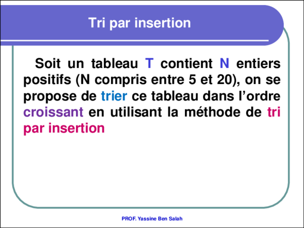 (PDF) Tri-insertion-Yassine-Ben-Salah-Récursive-tableau-Algorithmique ...