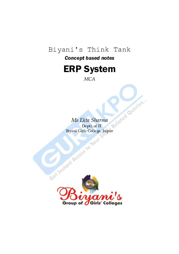 (PDF) ERP System