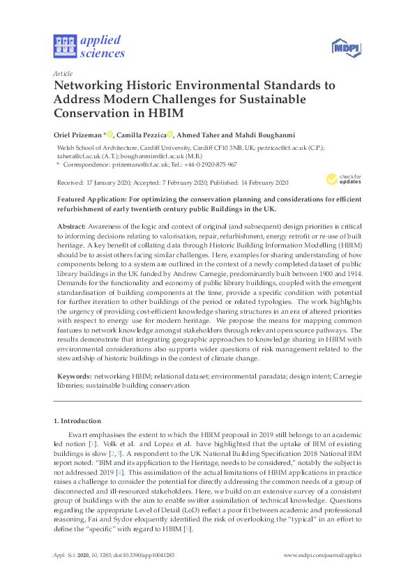 (PDF) Networking Historic Environmental Standards to Address Modern ...