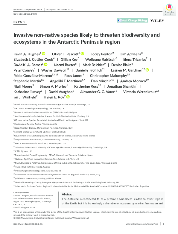 (PDF) Invasive non-native species likely to threaten biodiversity and ...