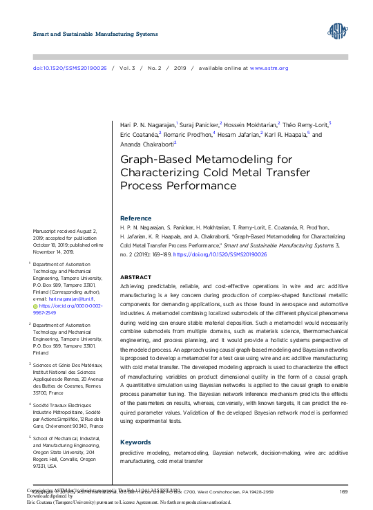 (PDF) Graph-Based Metamodeling for Characterizing Cold Metal Transfer ...