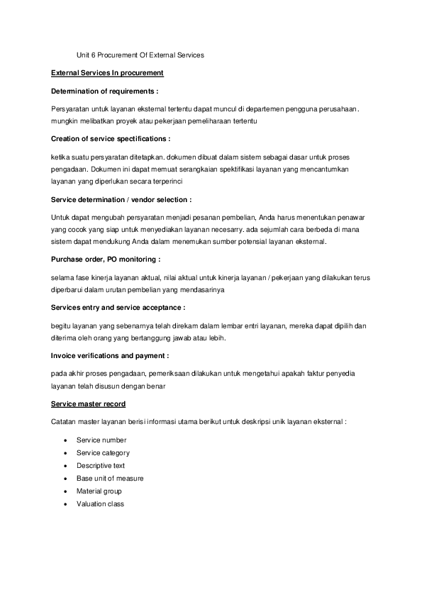 (DOC) Unit 6 Procurement Of External Services