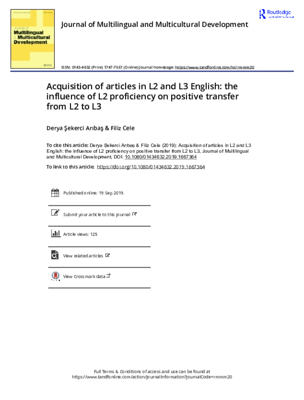 (PDF) Journal of Multilingual and Multicultural Development Acquisition ...