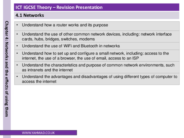 (PDF) ICT IGCSE Theory -Revision Presentation 4.1 Networks