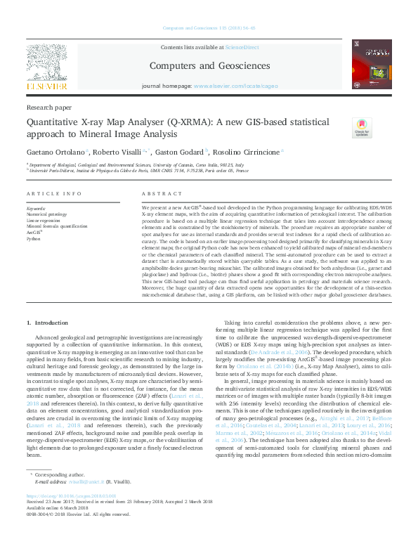 (PDF) Quantitative X-ray Map Analyser (Q-XRMA): A new GIS-based ...