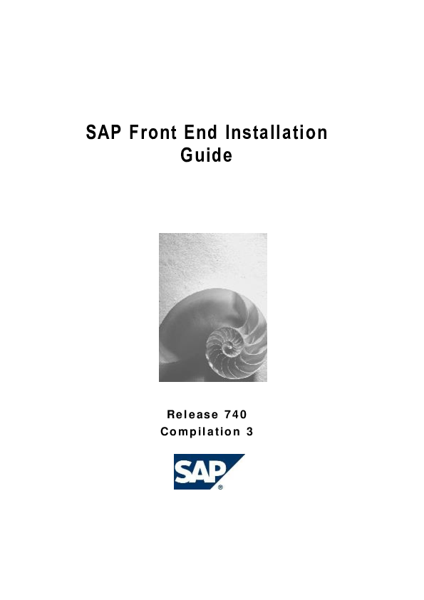 (PDF) SAP Front End Installation Guide