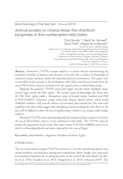 (PDF) Animal proxies to characterize the strontium biosphere in the ...