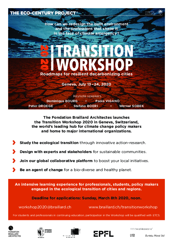 (PDF) TRANSITION WORKSHOP 2020. Call for applications