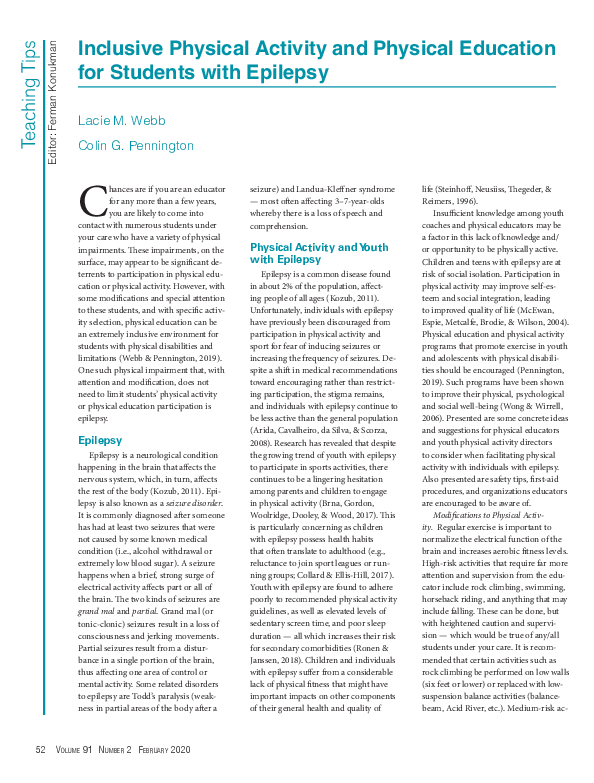 (PDF) Inclusive Physical Education and Physical Activity for Students ...