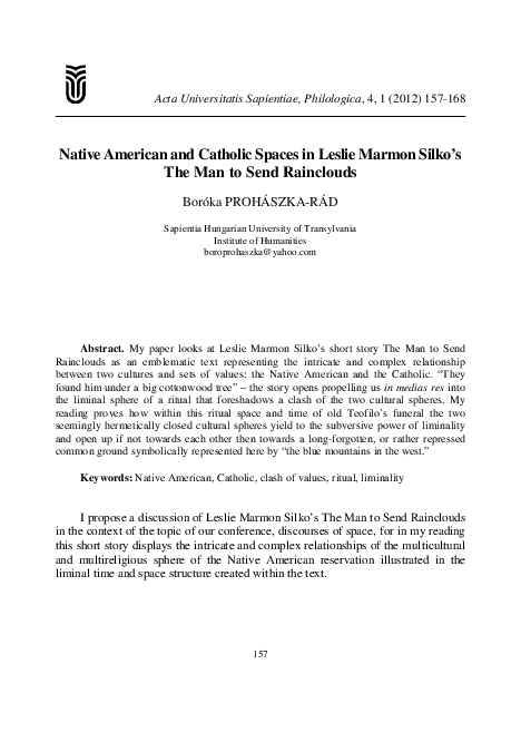 (PDF) Native American and Catholic Spaces in Leslie Marmon Silko's The ...