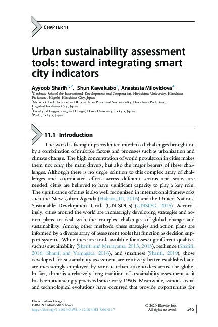 (PDF) Urban sustainability assessment tools: toward integrating smart ...
