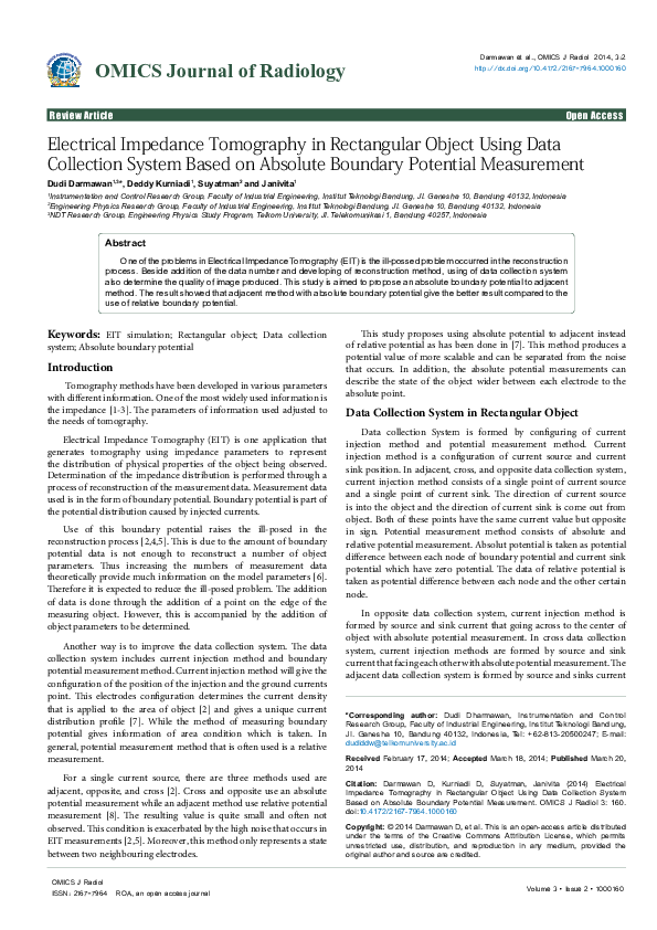 (PDF) Electrical Impedance Tomography in Rectangular Object Using Data ...