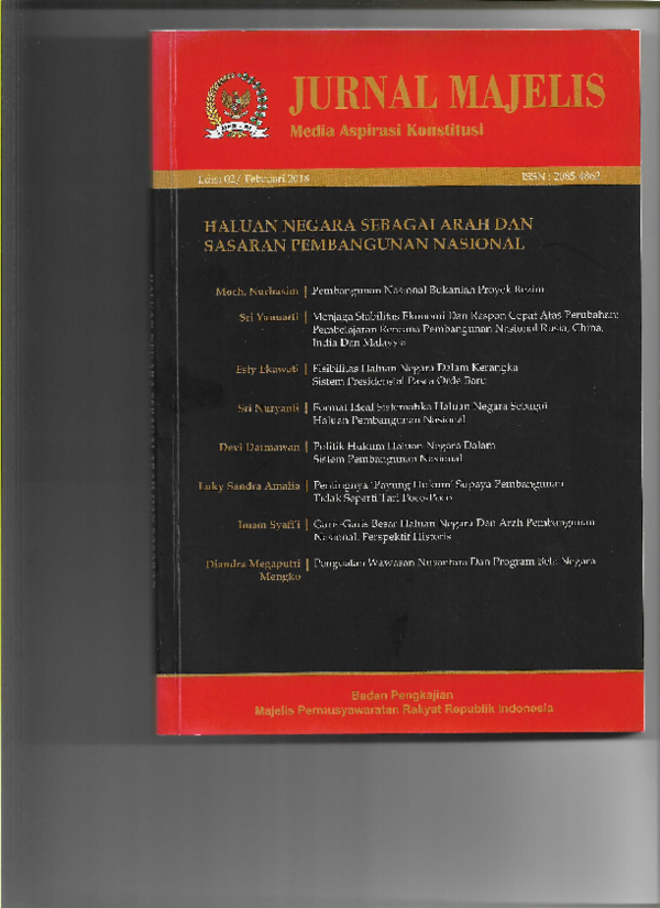 (PDF) Garis- Garis Besar Haluan Negara dan Arah Pembangunan Nasional ...