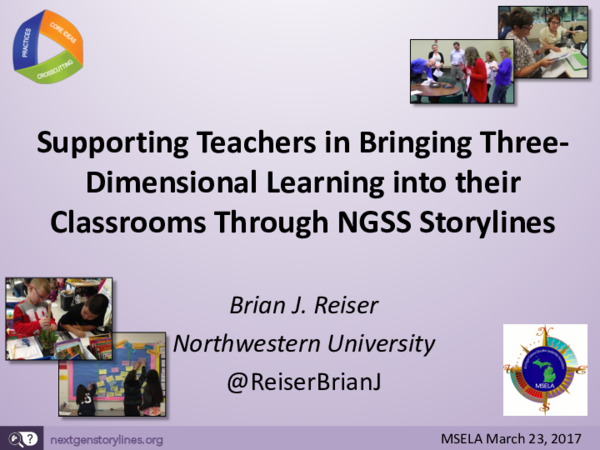 (PDF) Supporting Teachers in Bringing Three- Dimensional Learning into ...