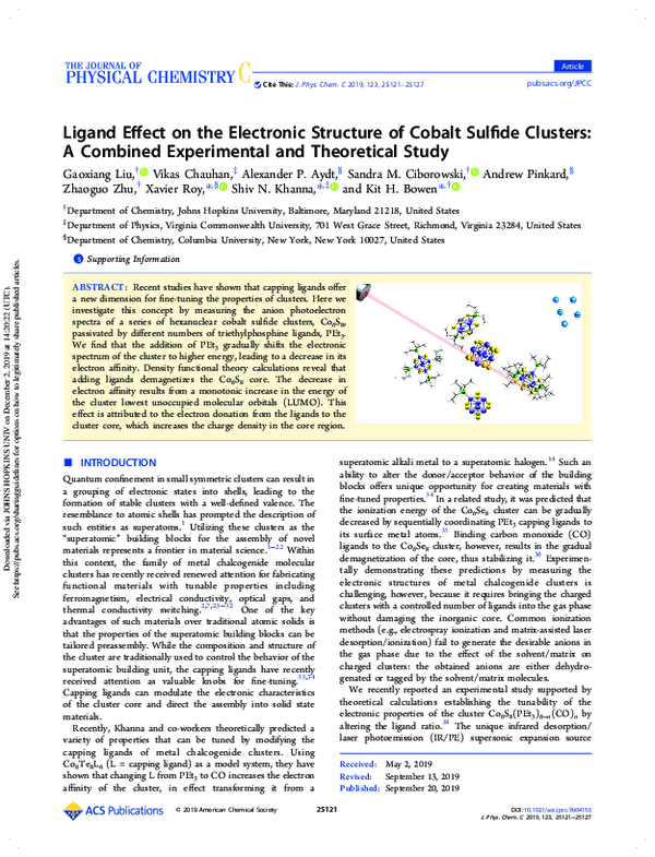 (PDF) Ligand Effect on the Electronic Structure of Cobalt Sulfide ...