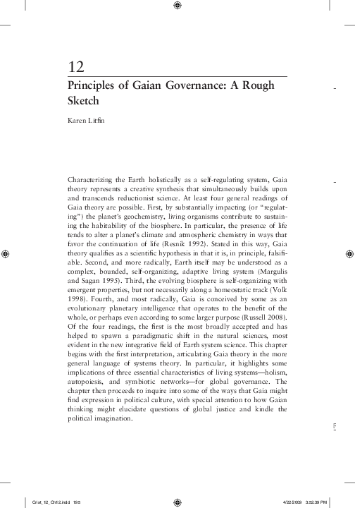(PDF) Principles of Gaian Governance: A Rough Sketch