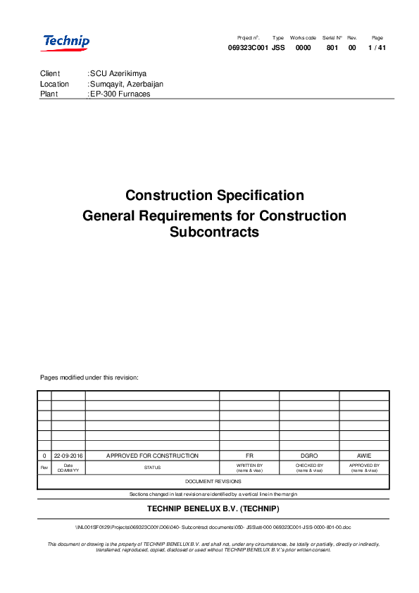 (PDF) Construction Specification General Requirements for Construction ...