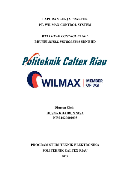 (PDF) LAPORAN KERJA PRAKTEK PT. WILMAX CONTROL SYSTEM WELLHEAD CONTROL ...