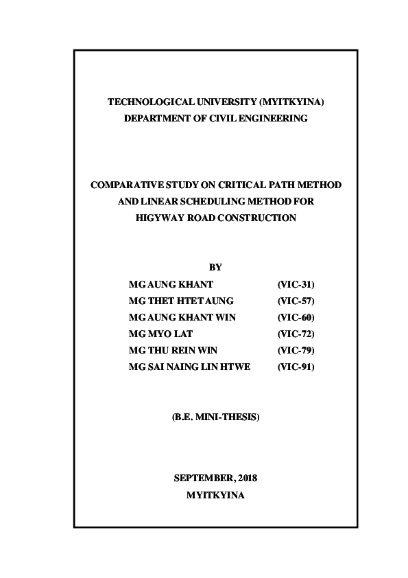 (PDF) Comparative Study of Critical Path Method and Linear Scheduling ...