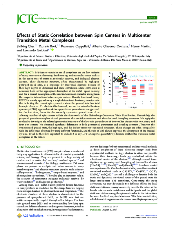 (PDF) Effects of Static Correlation between Spin Centers in Multicenter ...