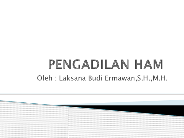 (PPT) Pengadilan HAM di Indonesia