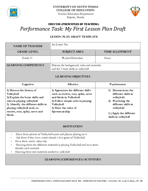 (DOC) Final lesson plan