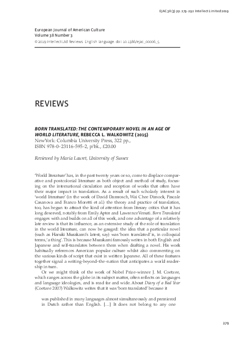 (PDF) Review: Tyler Bradway, Queer Experimental Literature