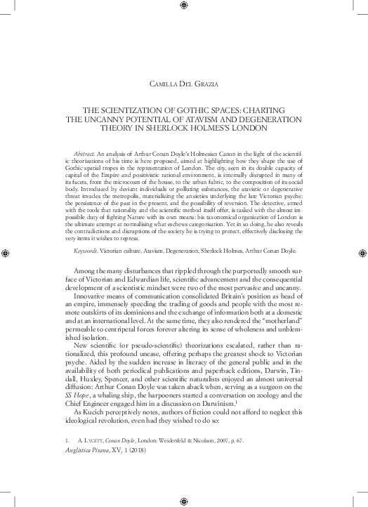 (PDF) THE SCIENTIZATION OF GOTHIC SPACES: CHARTING THE UNCANNY ...