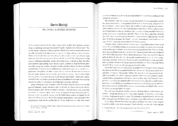 (PDF) Derin Ekoloji_Bill Devall ve George Sessions