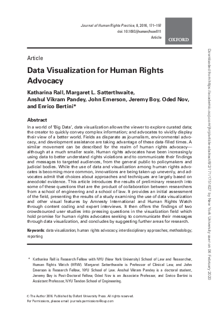(PDF) Data Visualization for Human Rights Advocacy