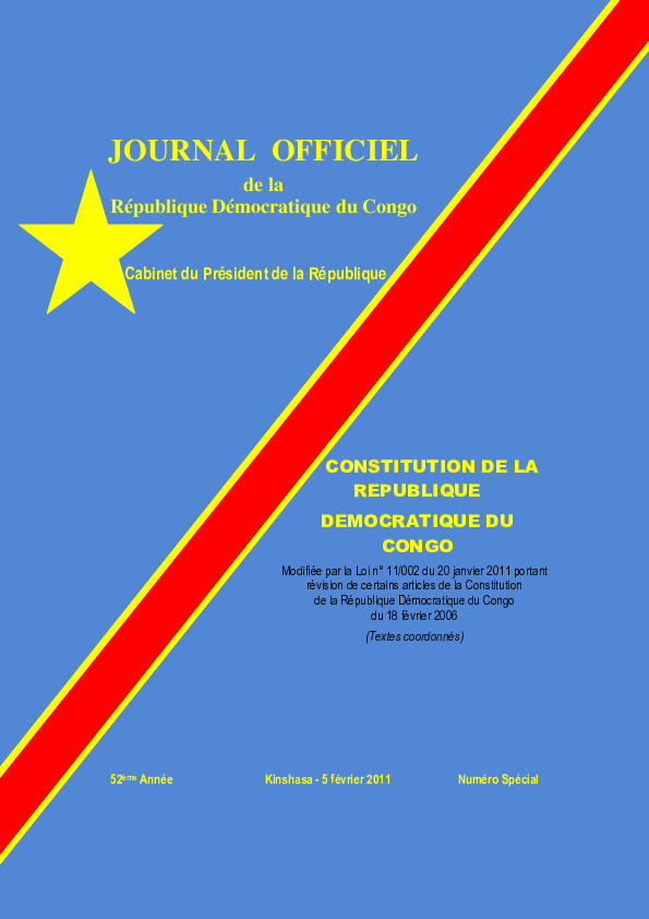 (PDF) Journal Officiel -Constitution de la République Démocratique du ...