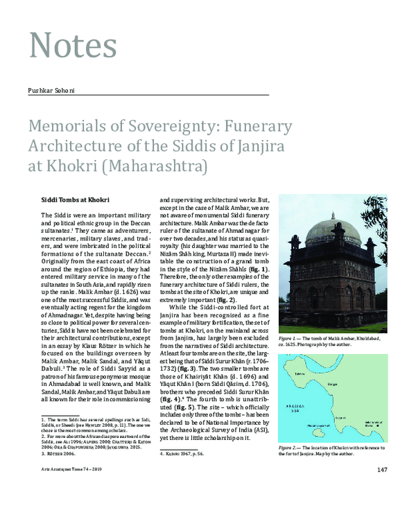 (PDF) Memorials of Sovereignty: Funerary Architecture of the Siddis of ...
