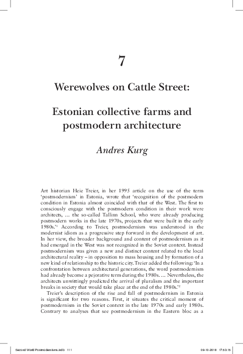 (PDF) Werewolves on Cattle Street: Estonian collective farms and ...