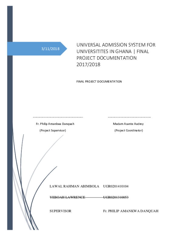 (DOC) Universal Admission System