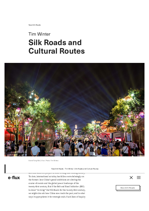 (PDF) Silk Roads and cultural routes