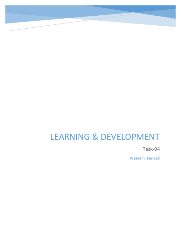 (PDF) Human Resource Management - Learning & Development