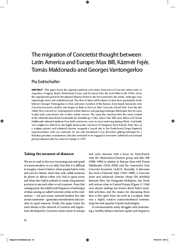 (PDF) The Migration of Concretist Thought between Latin America and ...