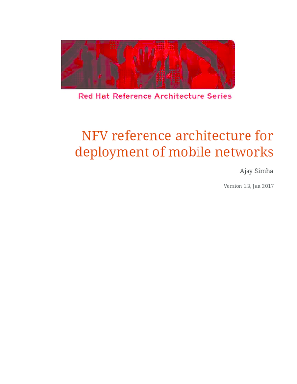 (PDF) NFV reference architecture for deployment of mobile networks