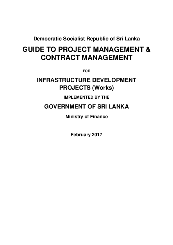 (PDF) Democratic Socialist Republic of Sri Lanka GUIDE TO PROJECT ...