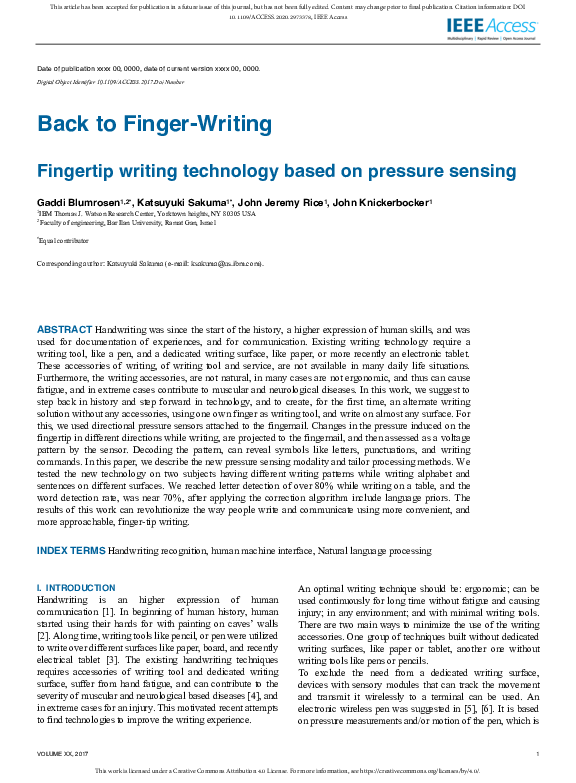 (PDF) Back to Finger-Writing Fingertip writing technology based on ...