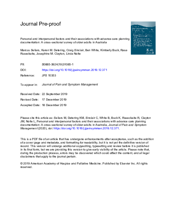(PDF) Personal and interpersonal factors and their associations with ...